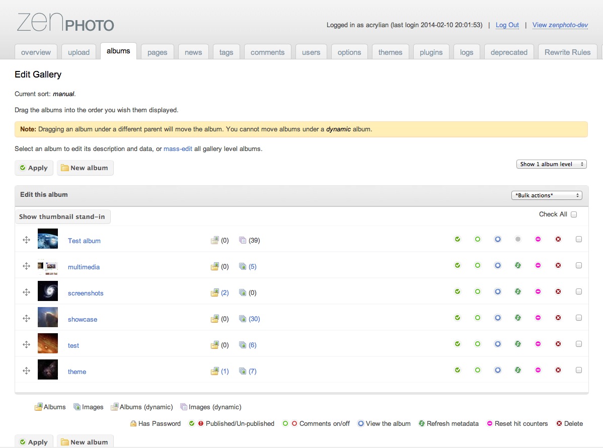 gallery | zenphoto--admin | Screenshots | ZenphotoCMS - The simpler ...