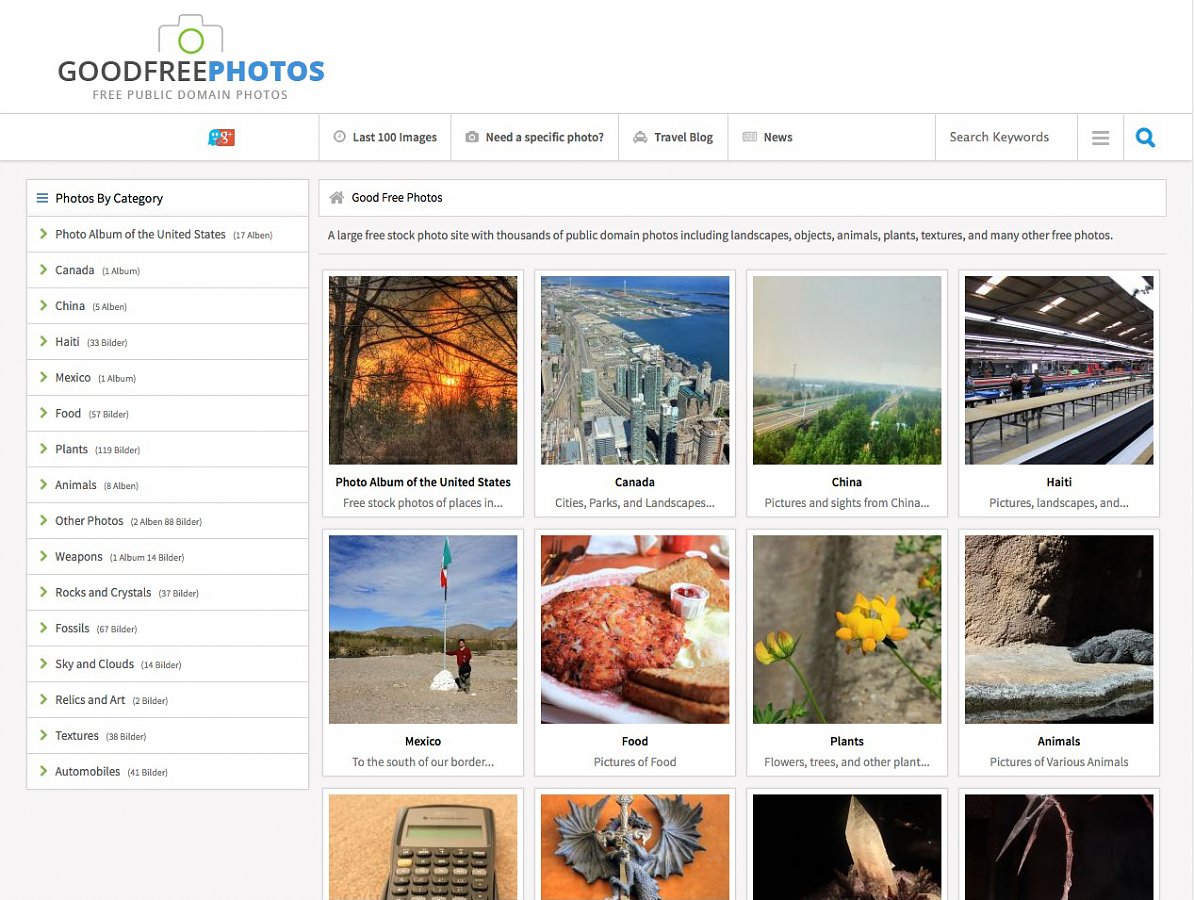 Good Free Photos | Showcase | ZenphotoCMS - The simpler media website CMS