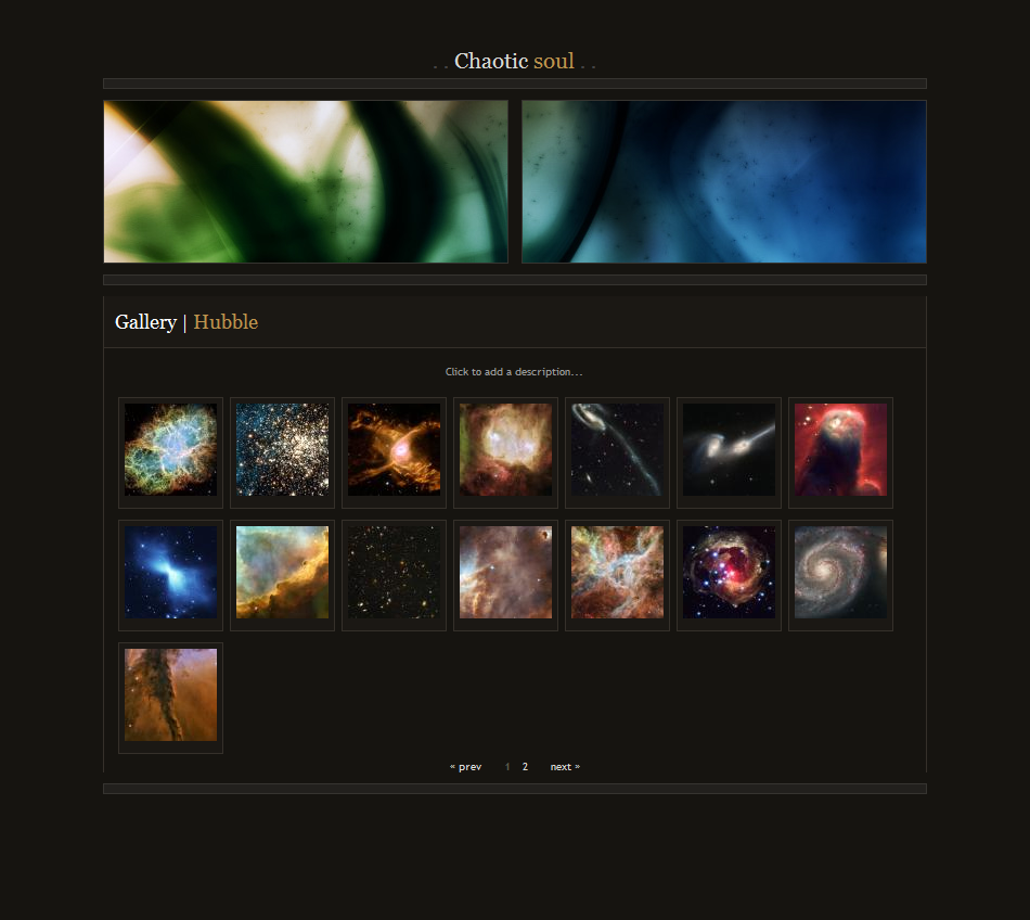 Album page | chaotic soul | Themes | ZenphotoCMS - The simpler media ...