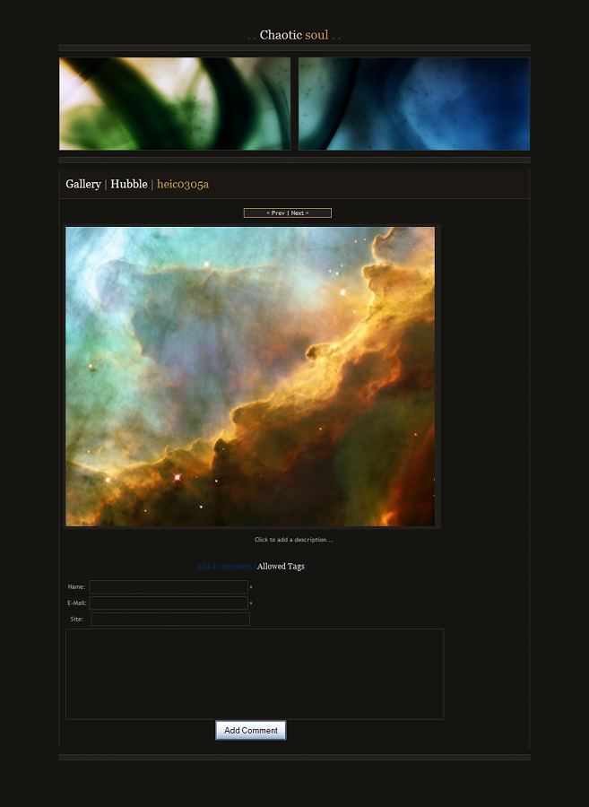 Image page | chaotic soul | Themes | ZenphotoCMS - The simpler media ...