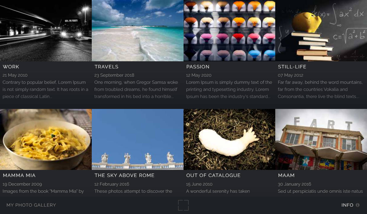 Multiverse | Themes | ZenphotoCMS - The simpler media website CMS