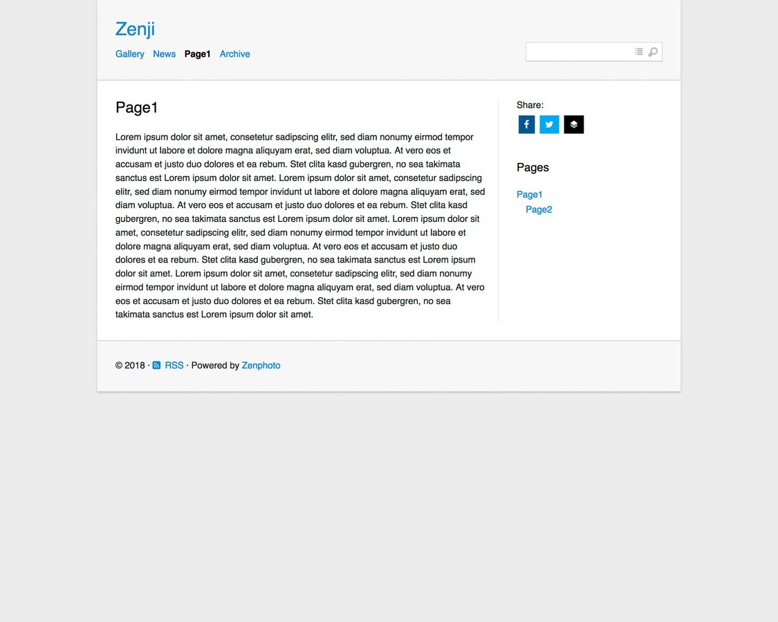 zenji | Themes | ZenphotoCMS - The simpler media website CMS